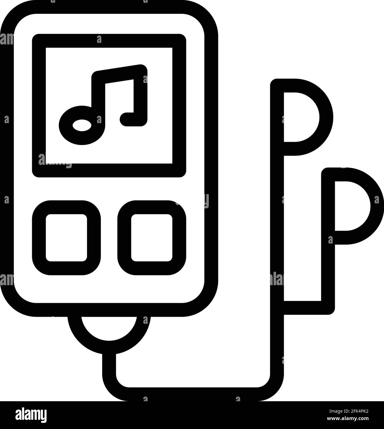 Music player icon. Outline Music player vector icon for web design ...