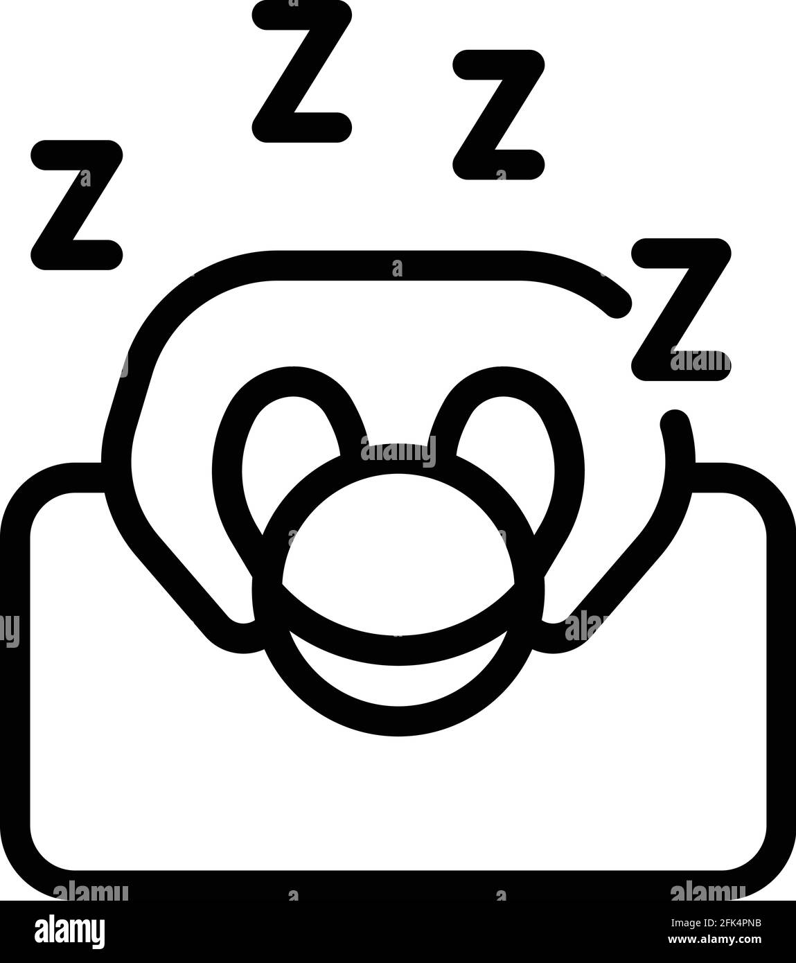 Sleeping person icon. Outline Sleeping person vector icon for web ...