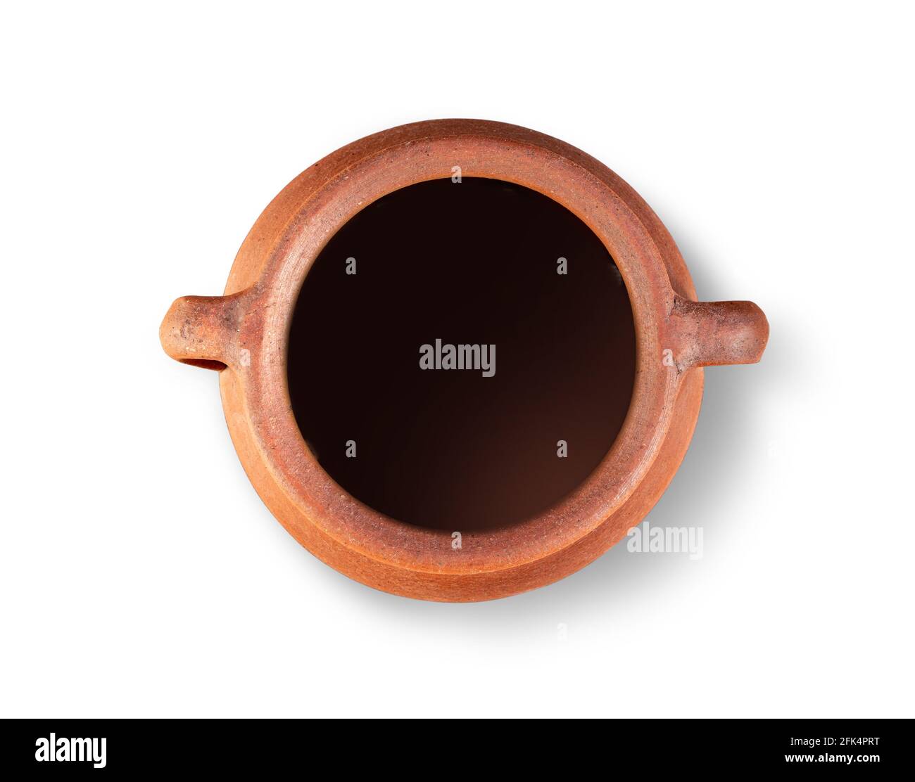 clay jug isolated on white background top view with clipping path Stock ...