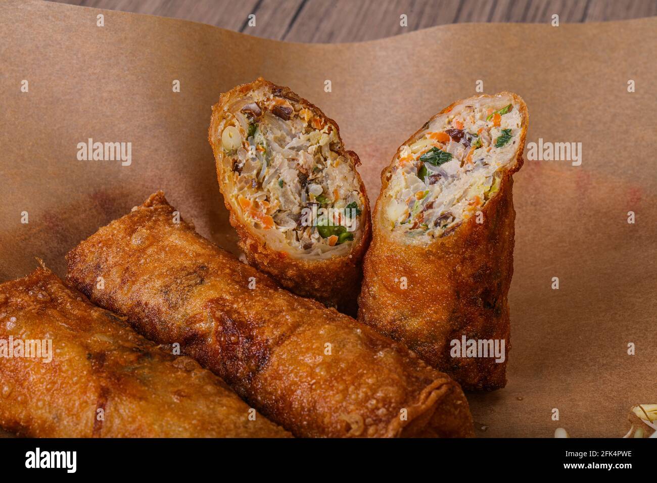 Vietnam cuisine - nem roll with chicken and vegetables Stock Photo - Alamy