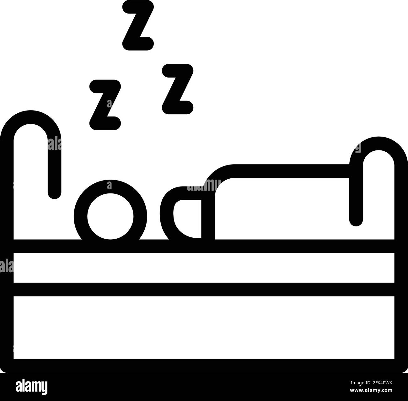 Bedtime icon. Outline Bedtime vector icon for web design isolated on ...