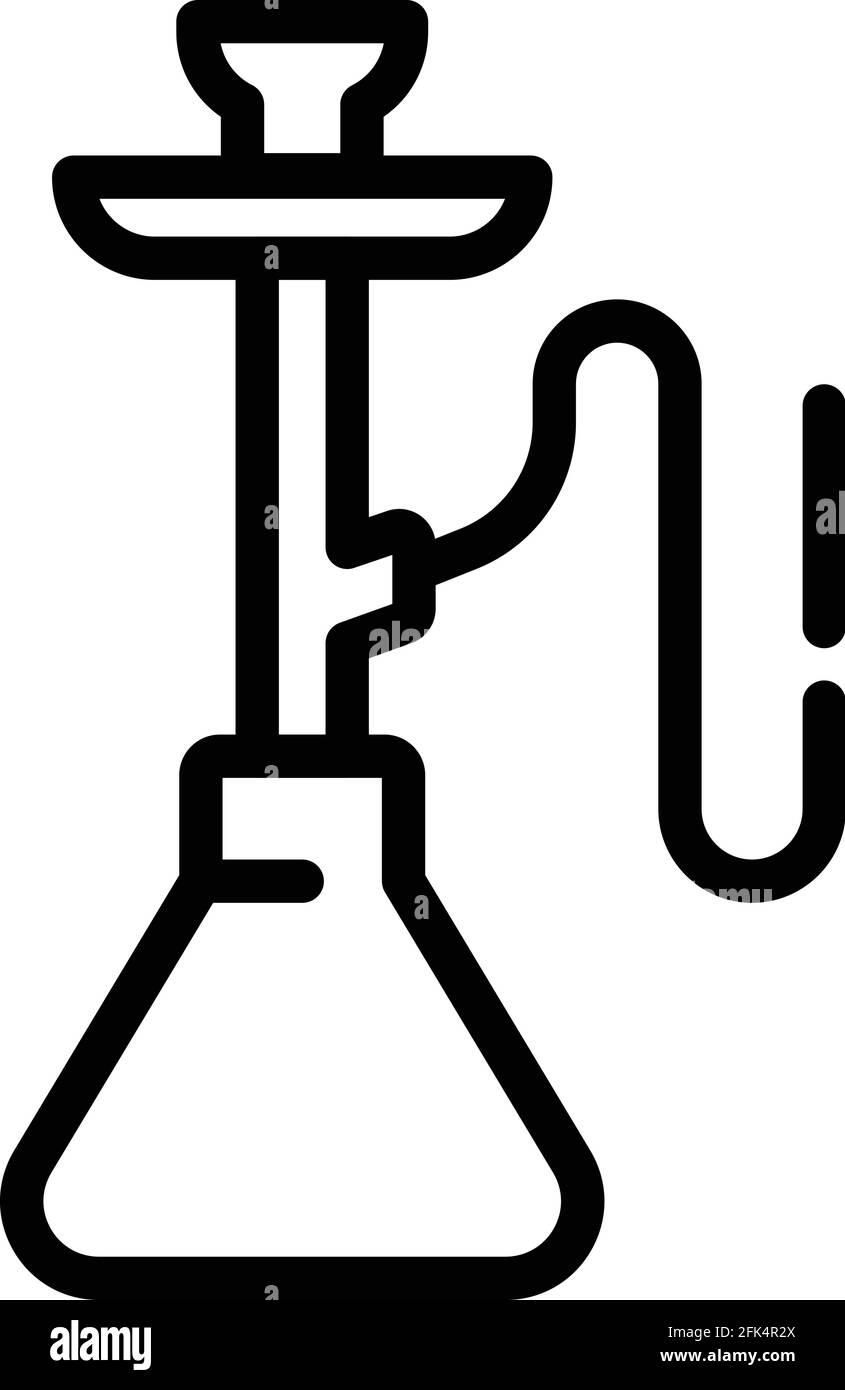 Club hookah icon. Outline Club hookah vector icon for web design ...