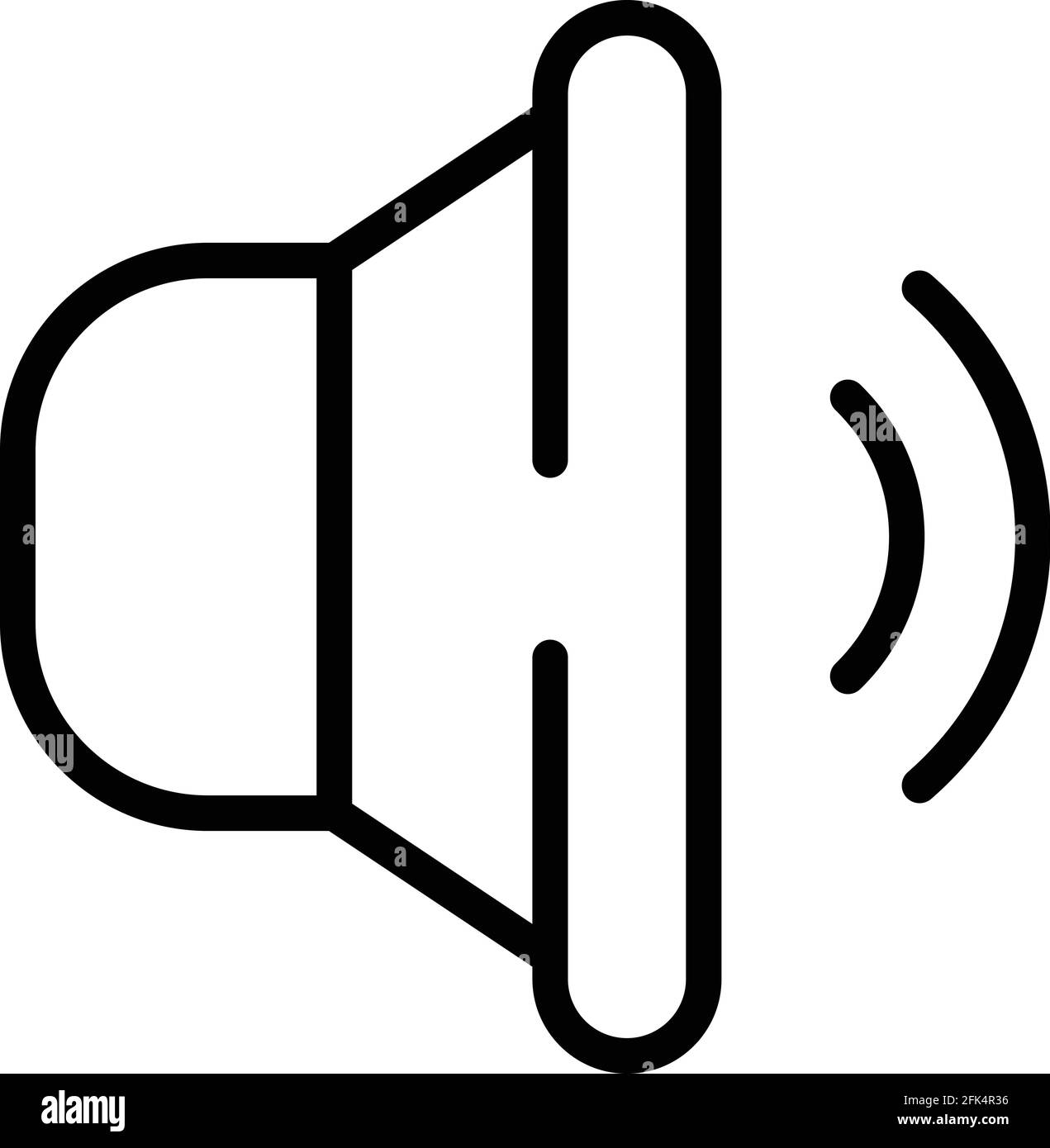 Music volume icon. Outline Music volume vector icon for web design ...