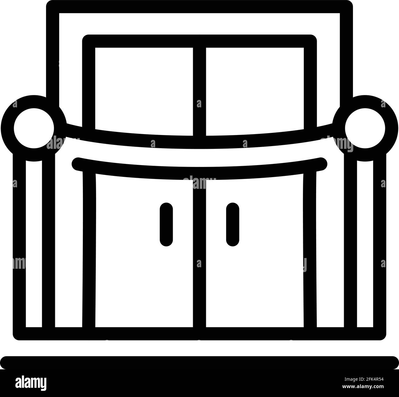 Entry club icon. Outline Entry club vector icon for web design isolated ...