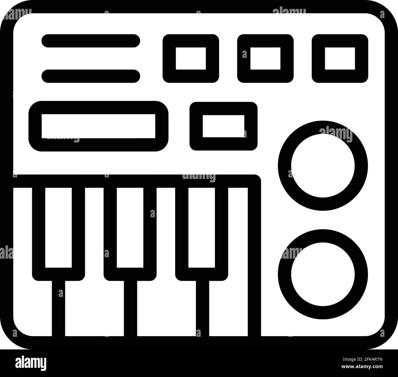 Musical mixer icon. Outline Musical mixer vector icon for web design ...