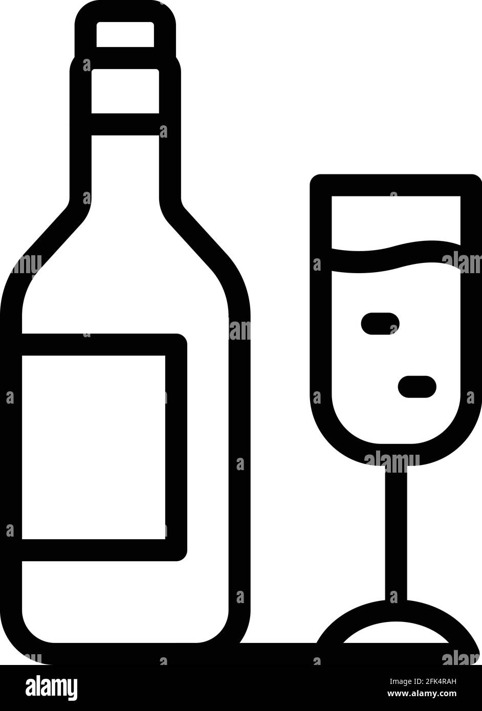 Bottle drink party icon. Outline Bottle drink party vector icon for web ...