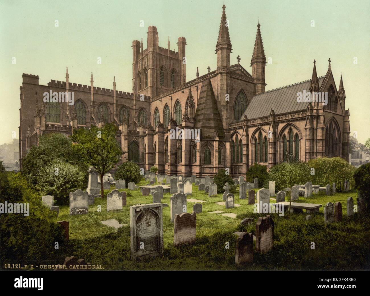 Chester Cathedral in Cheshire circa 1890-1900 Stock Photo - Alamy