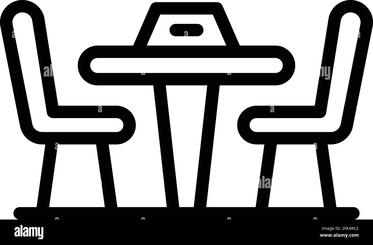 Club table icon. Outline Club table vector icon for web design isolated ...