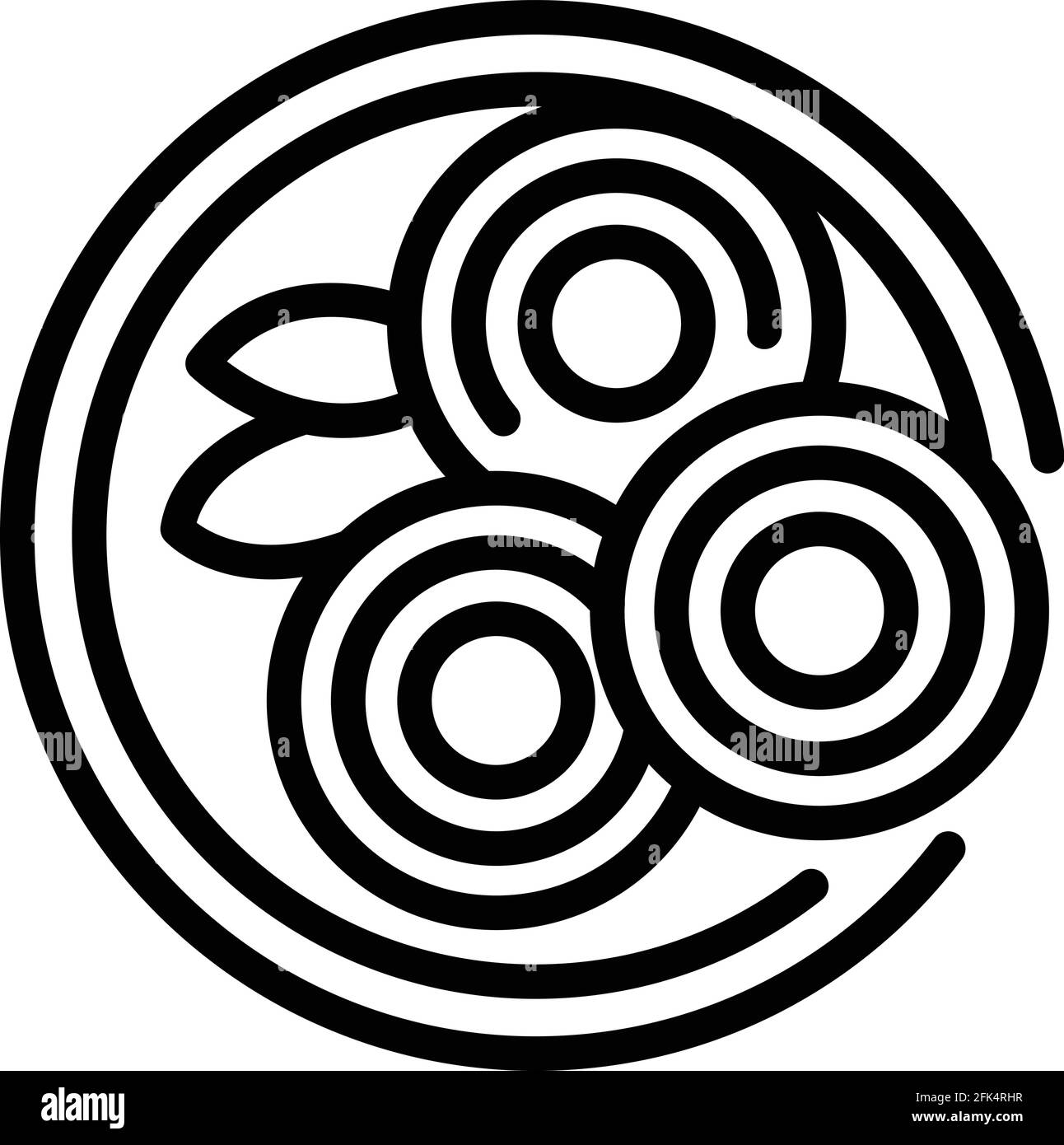 Noodle plate icon. Outline Noodle plate vector icon for web design ...