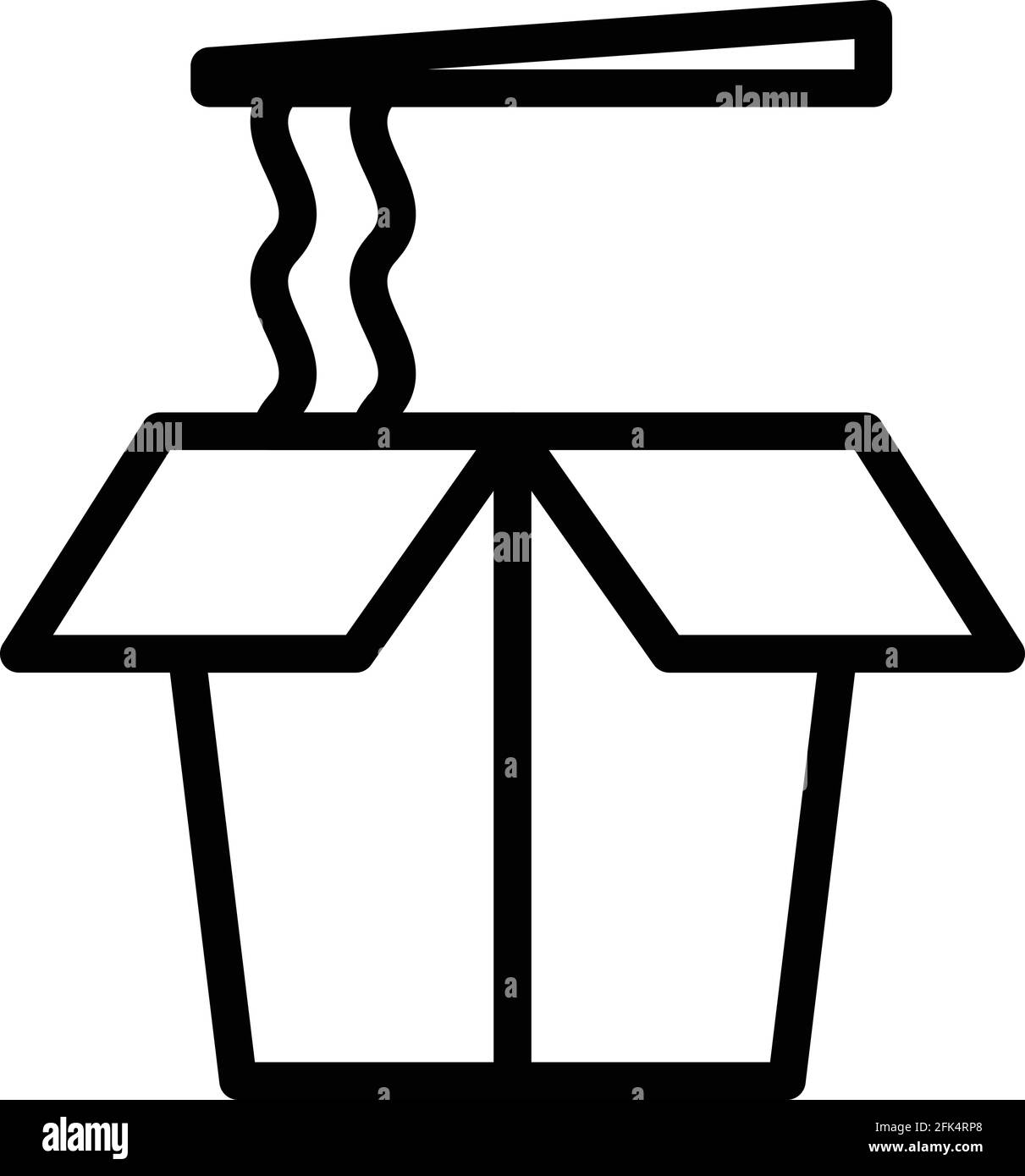Korean box icon. Outline Korean box vector icon for web design isolated ...
