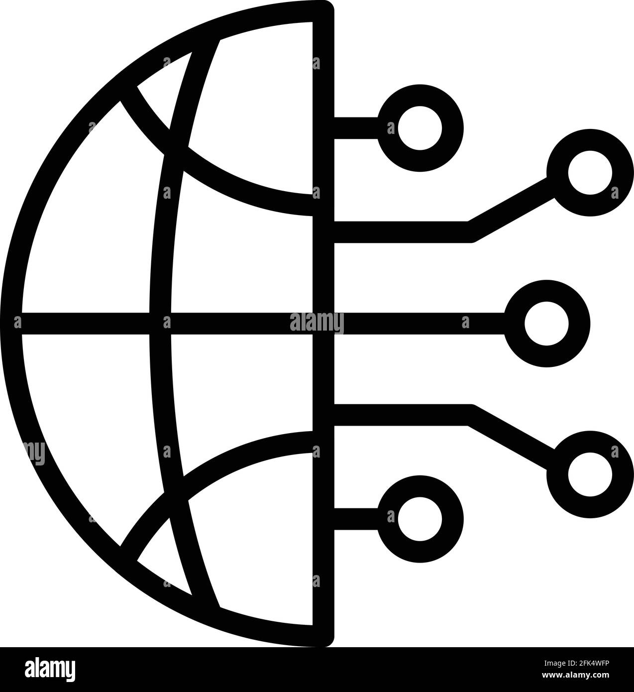 Global emerging market icon. Outline Global emerging market vector icon ...