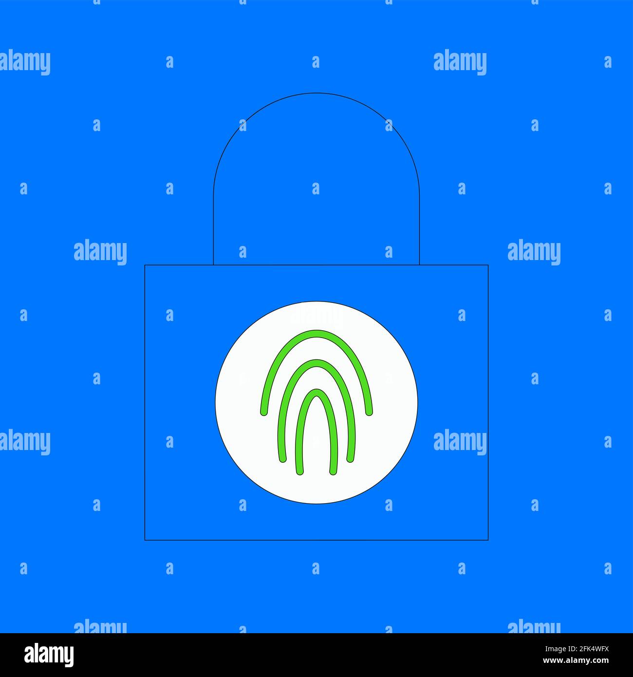Fingerprint biometric scanner icon Stock Vector Images - Alamy