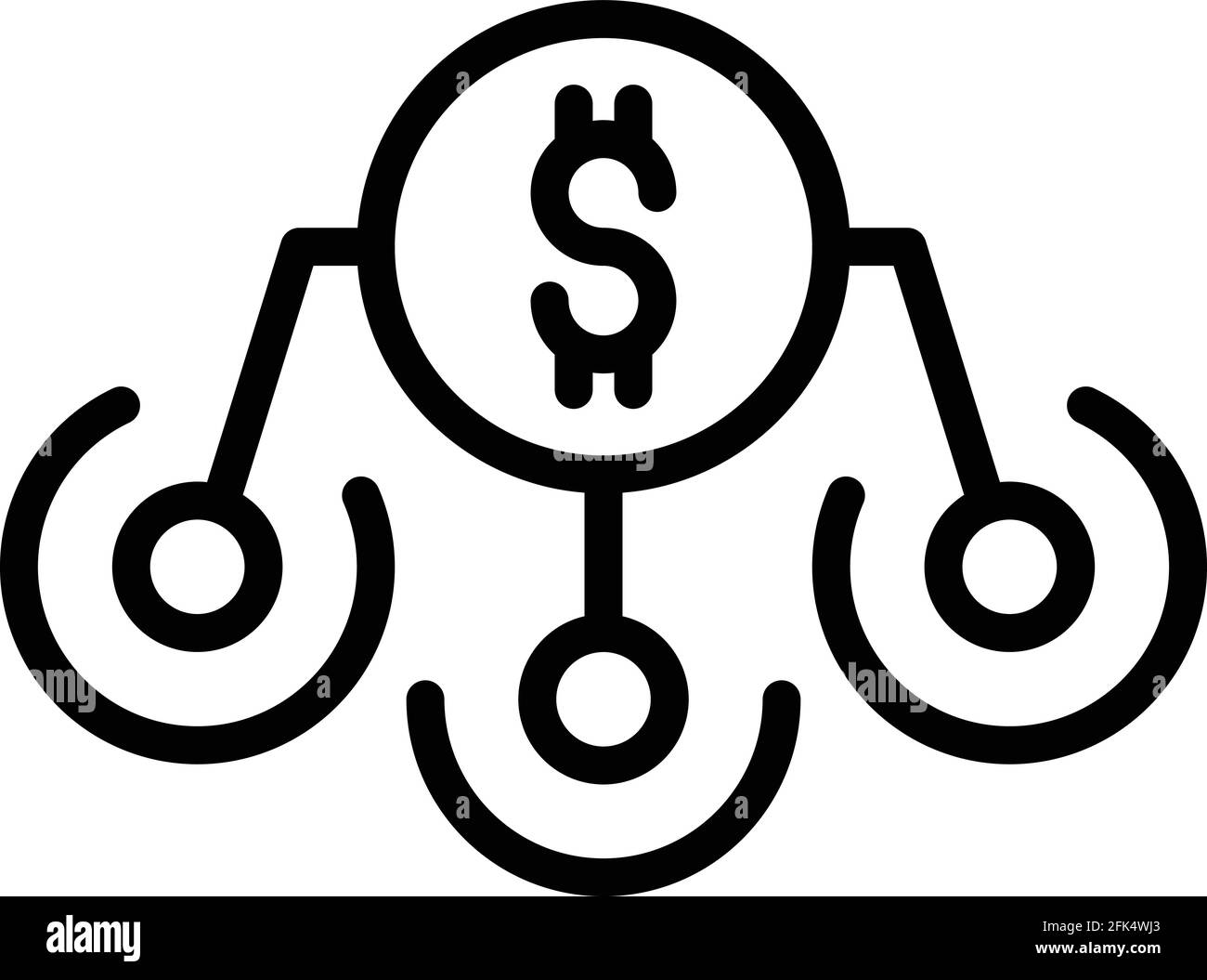 Dollar business icon. Outline Dollar business vector icon for web ...