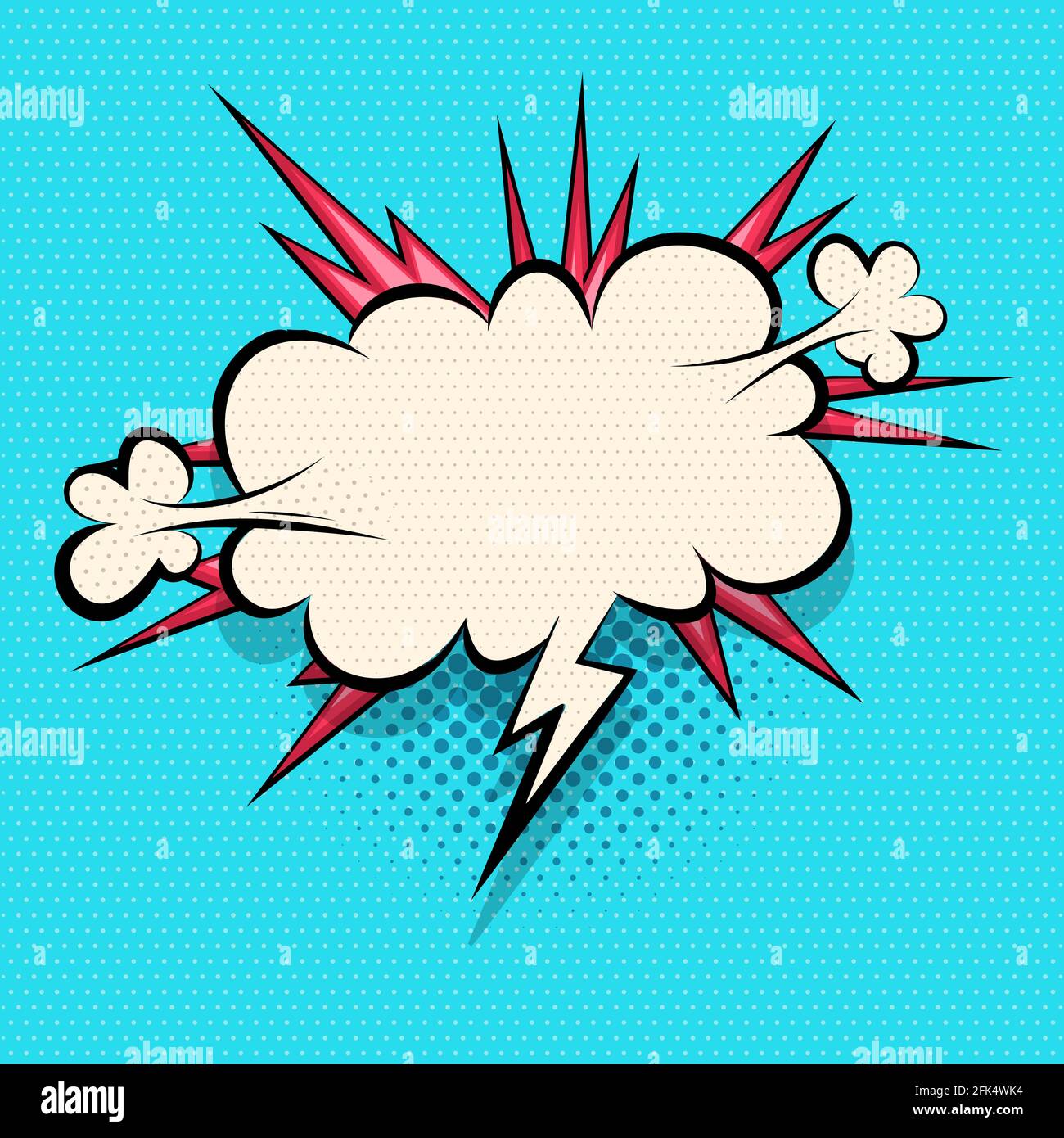 Comics speech bubble for text pop art design. Colored empty dialog ...