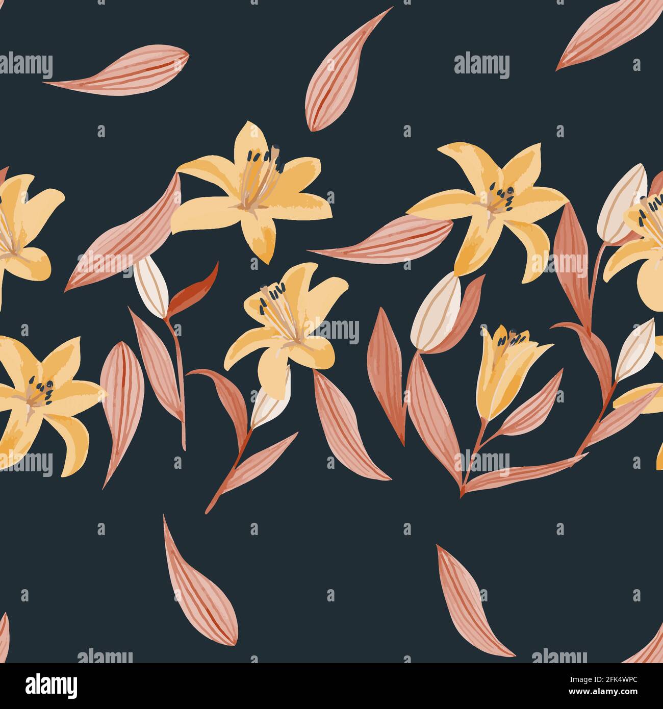 Lilies vector vectors hi-res stock photography and images - Alamy
