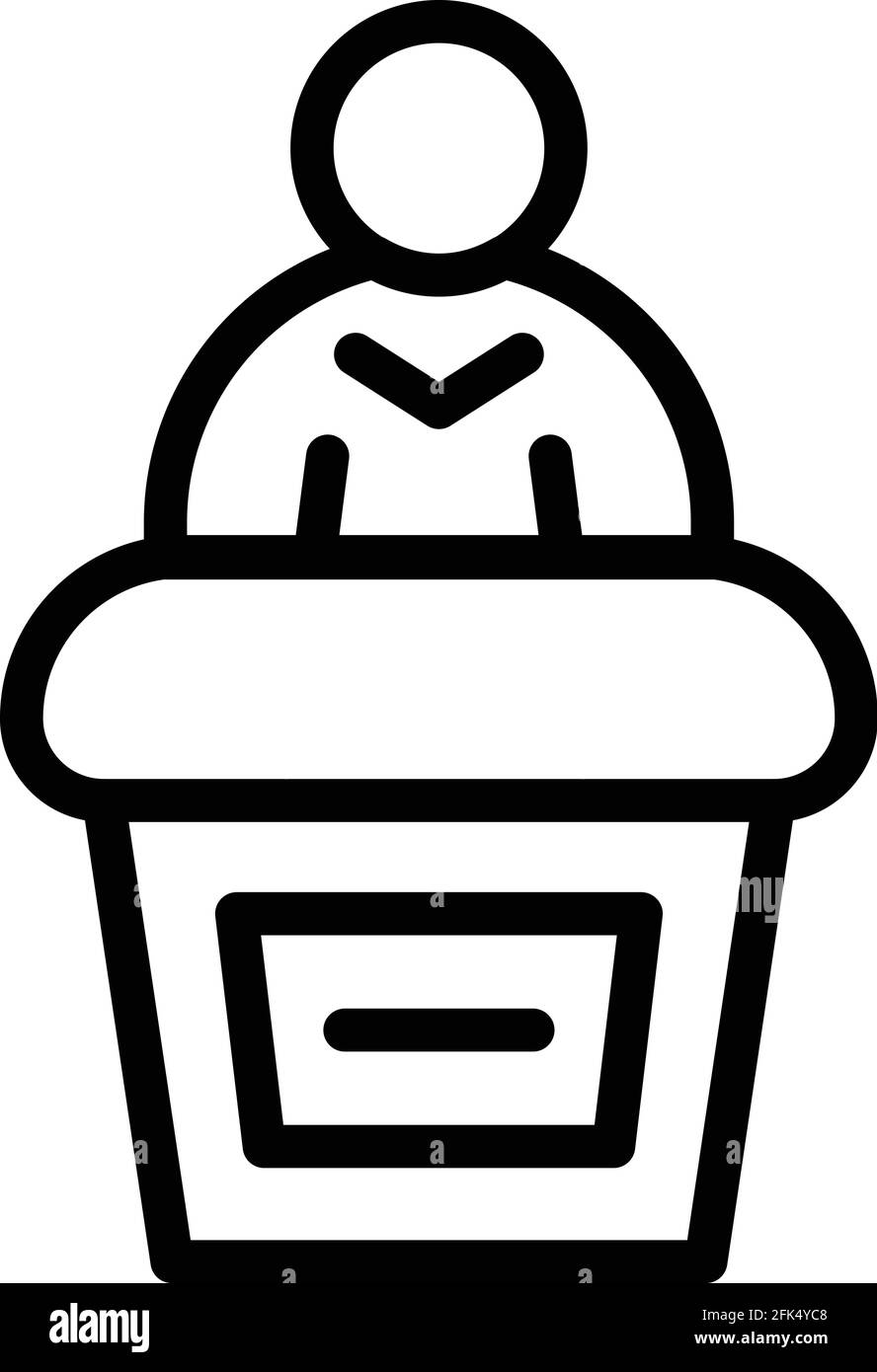 Public speaking icon. Outline Public speaking vector icon for web ...