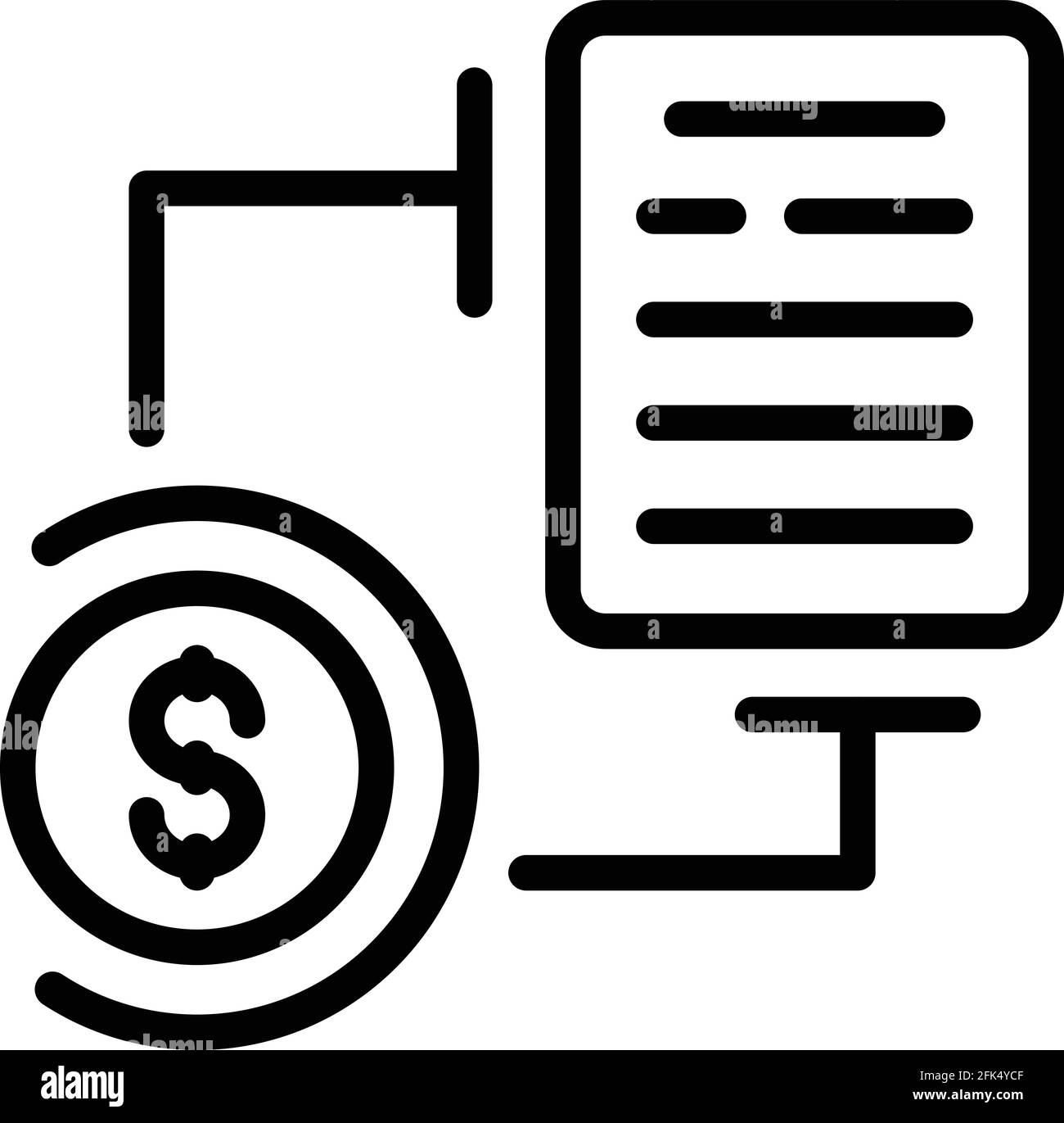 Value realization icon. Outline Value realization vector icon for web ...
