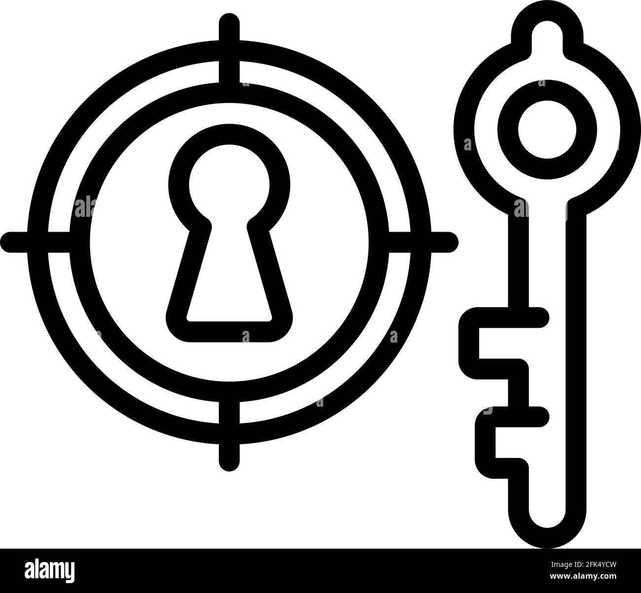 Key realization icon. Outline Key realization vector icon for web ...