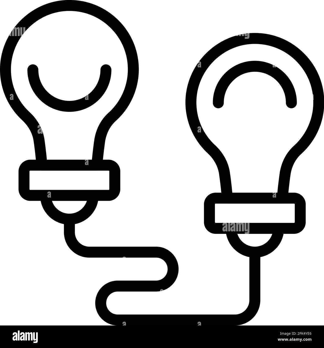 Idea realization icon. Outline Idea realization vector icon for web ...