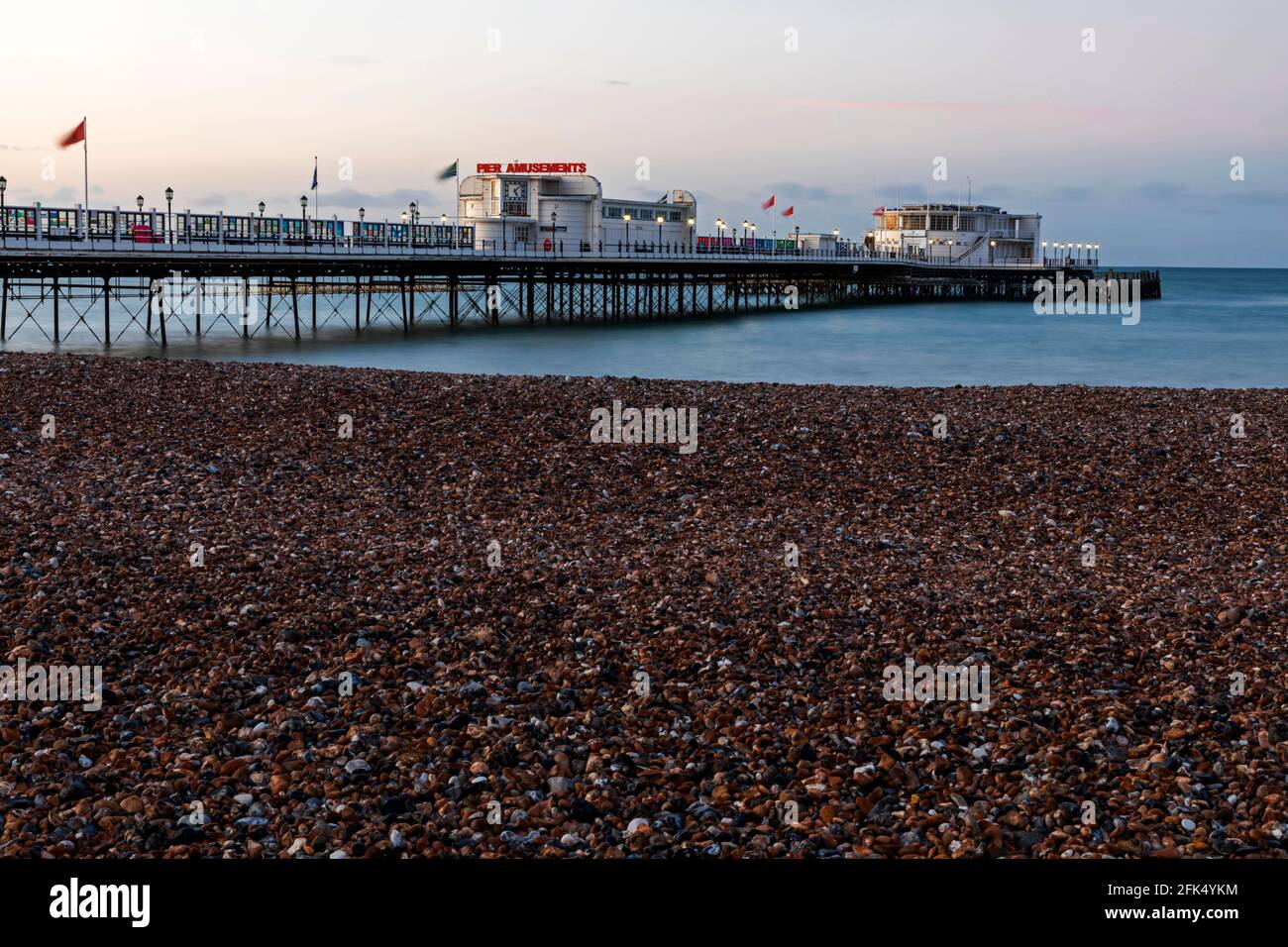 England, West Sussex, Worthing, Worthing Beach and Pier *** Local ...