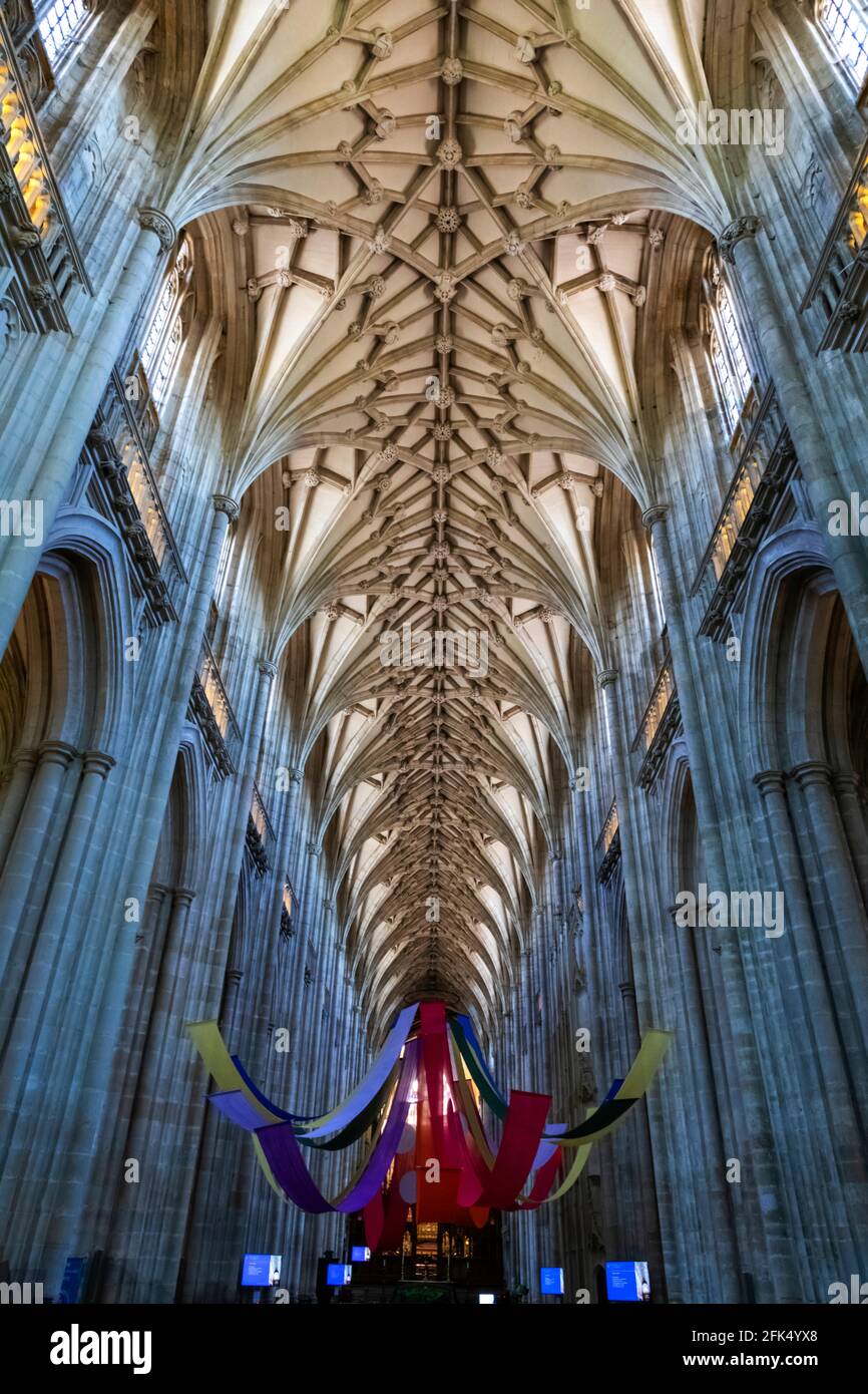 England, Hampshire, Winchester, Winchester Cathedral, Interior View ...