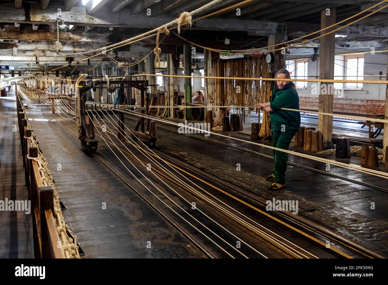 England, Kent, Chatham, The Historic Dockyard, The Historic Ropery ...