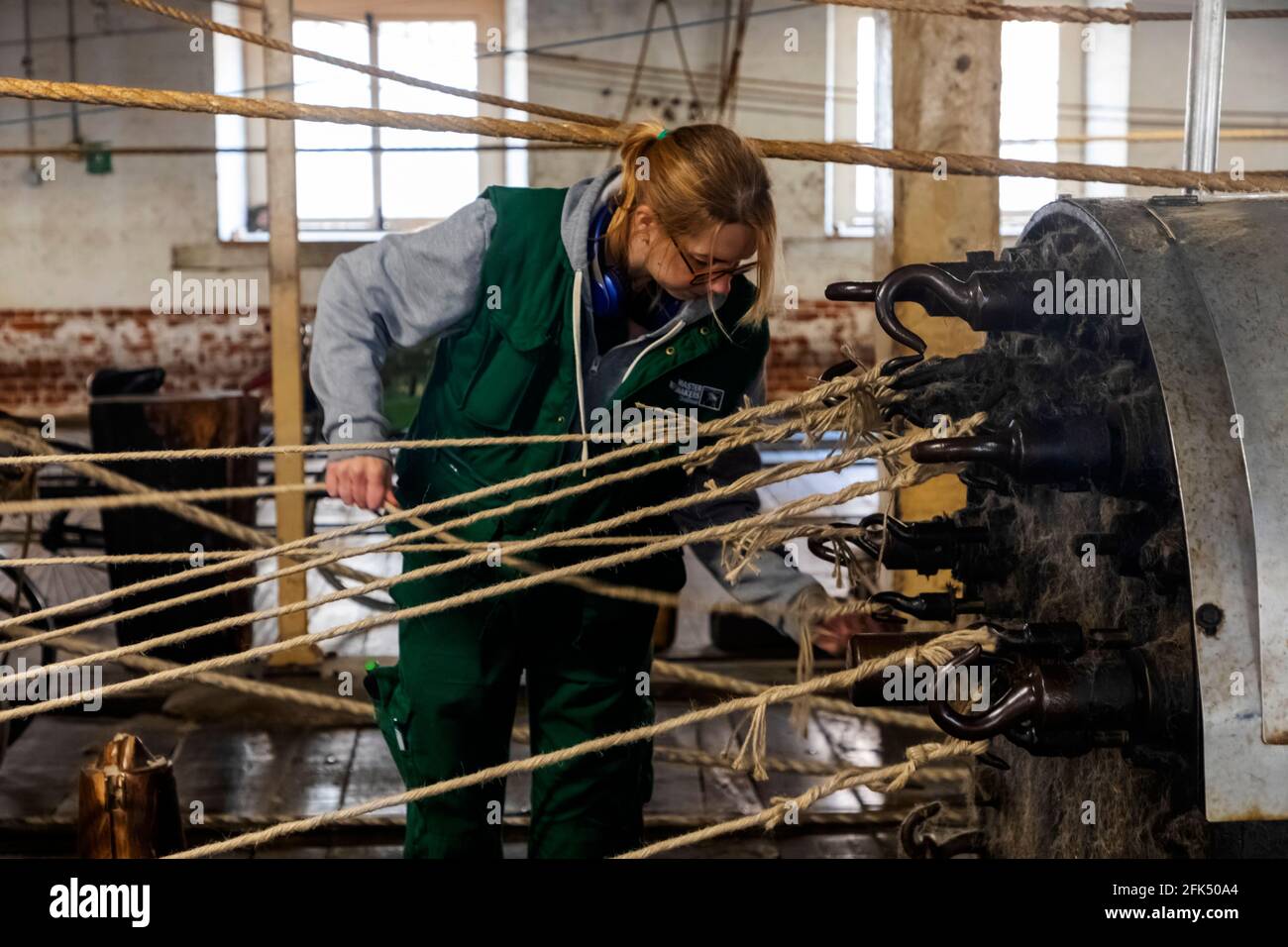 England, Kent, Chatham, The Historic Dockyard, The Historic Ropery ...