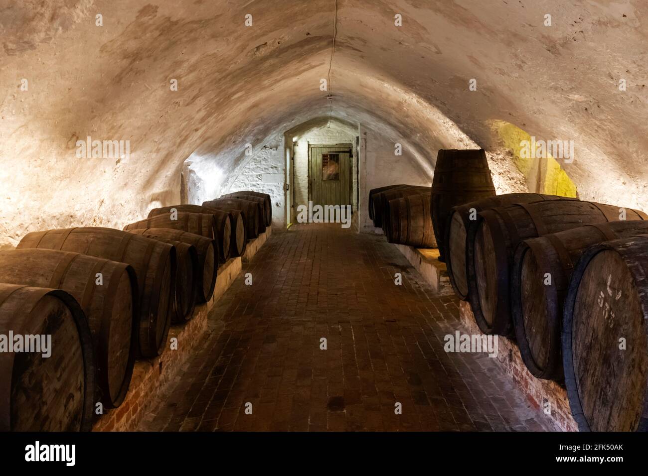 England, Kent, Leeds Castle, The Norman Cellar *** Local Caption *** UK ...