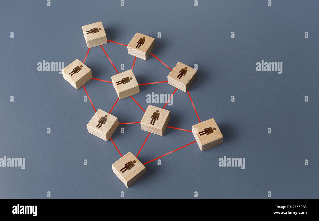 People network. Formation of friendly ties and business relations ...