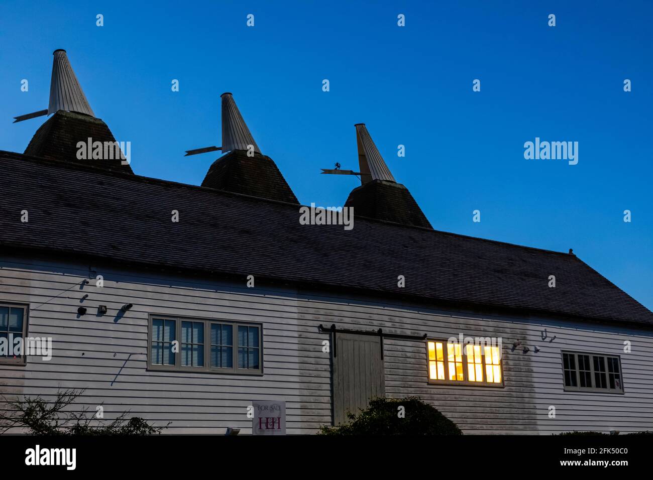 England, Kent, Converted Oast Houses aka Oasts near Tunbridge Wells ...