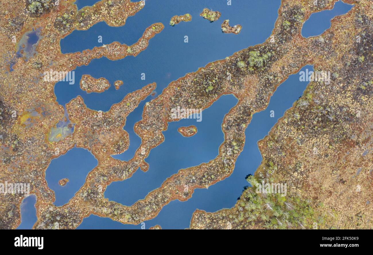 Amazing aerail wetland pattern Stock Photo - Alamy