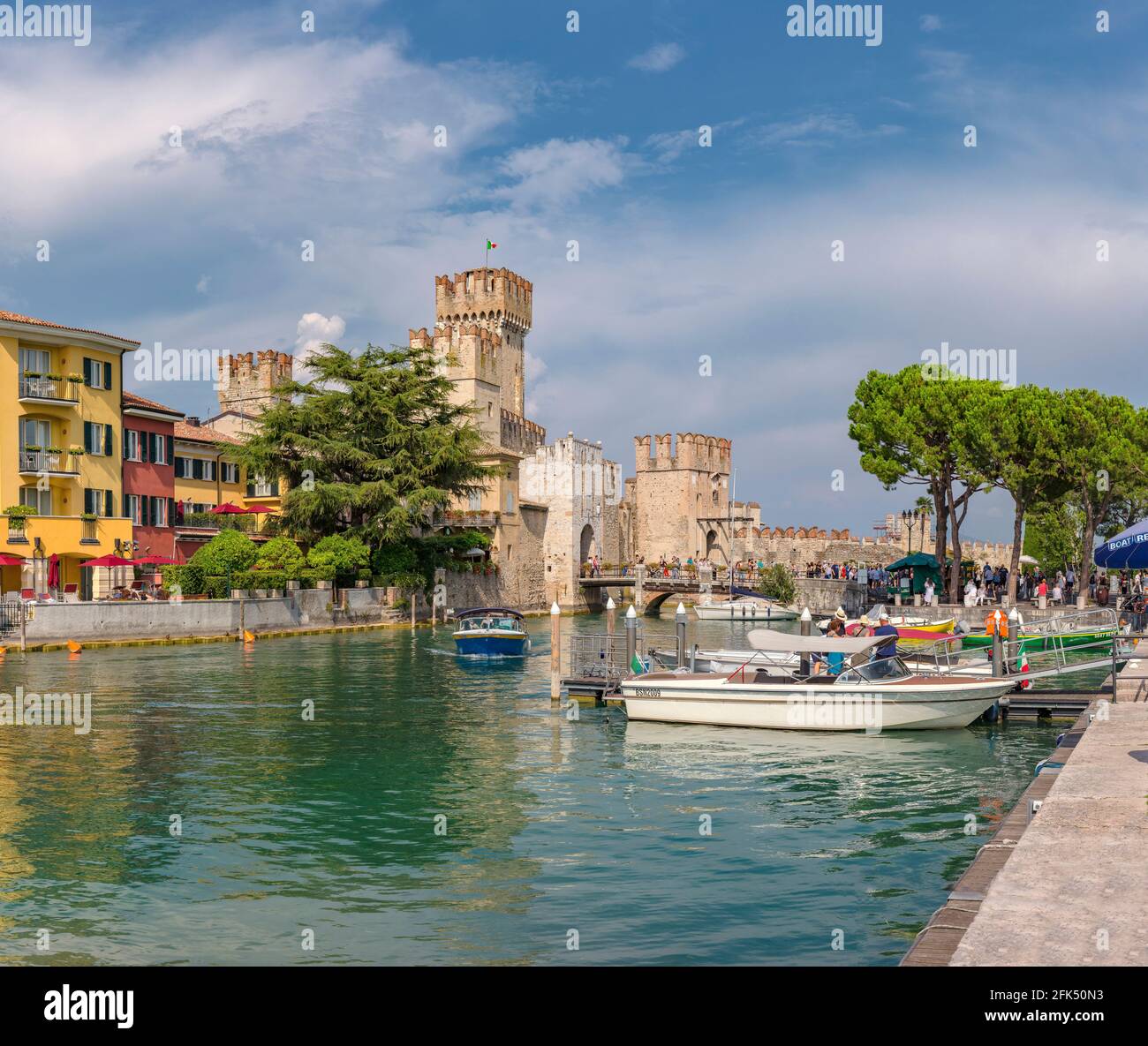 Rocca Scaligera castle, Lake Garda *** Local Caption *** Sirmione ...