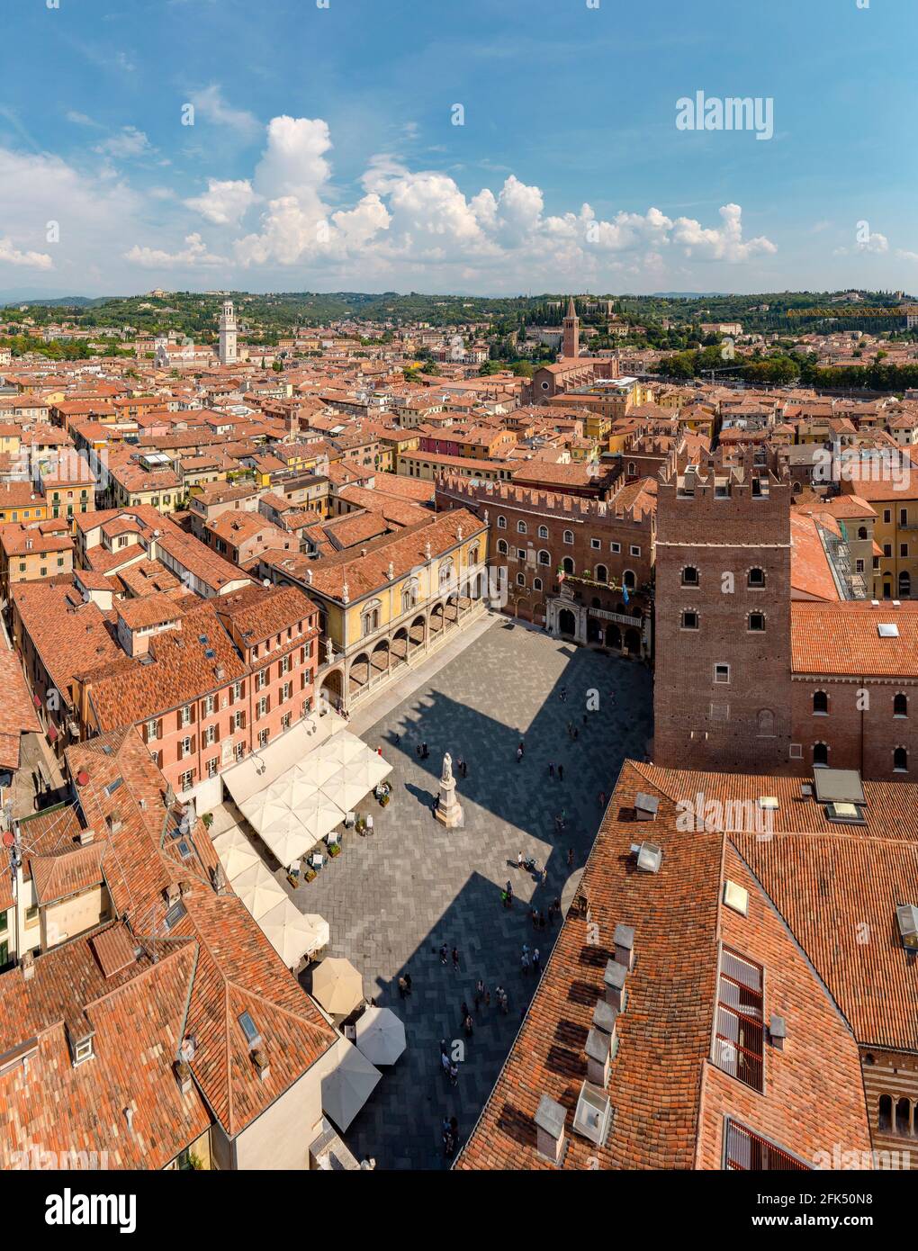 Courtyard Of The Old Market seen from the tower of the Palazzo Forti ...