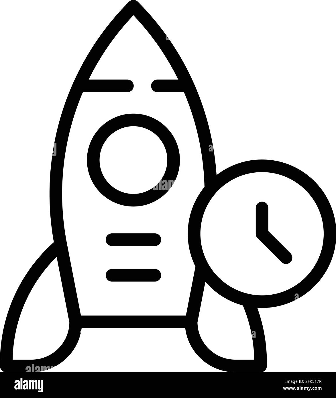 Launch startup icon. Outline Launch startup vector icon for web design ...