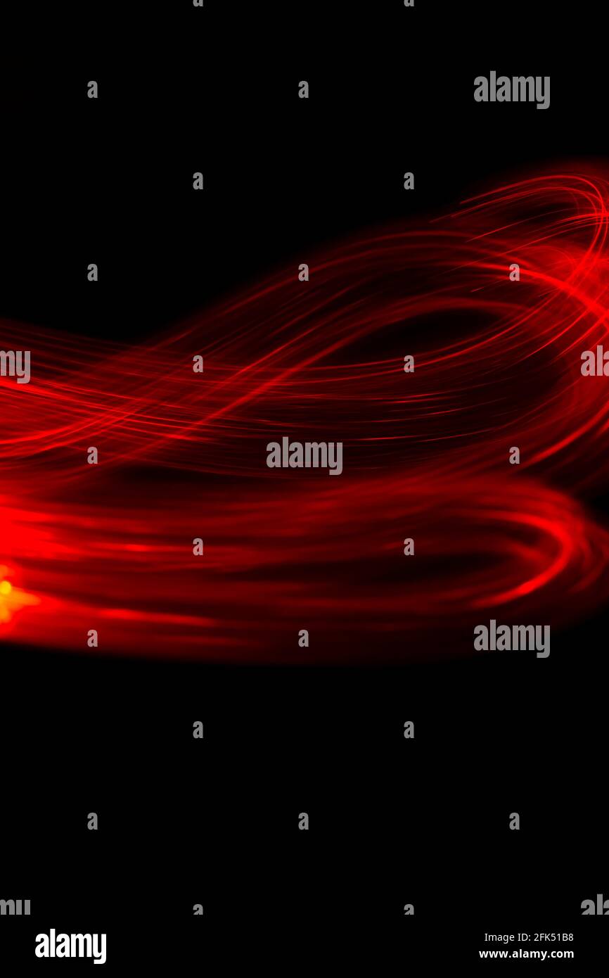 abstract light drawing with red light Stock Photo - Alamy