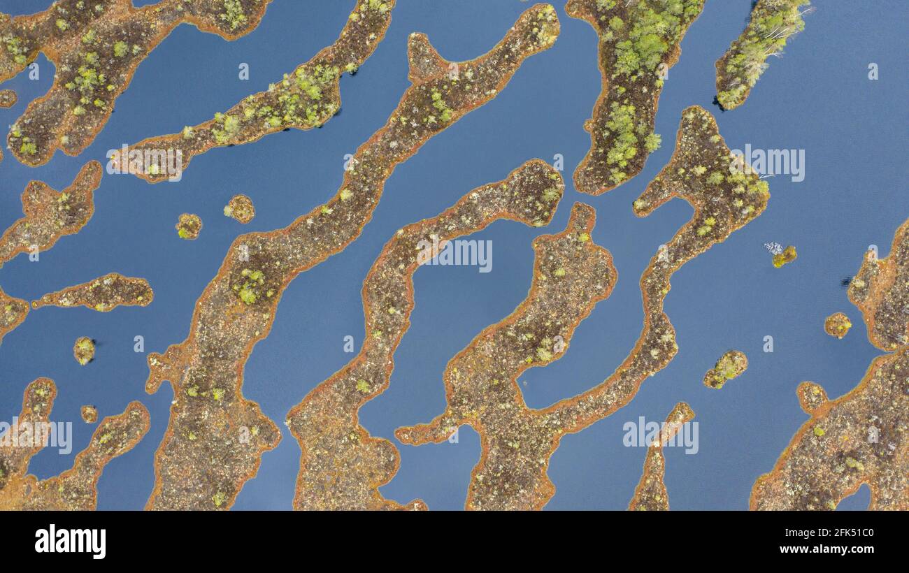 Amazing aerail wetland pattern Stock Photo - Alamy