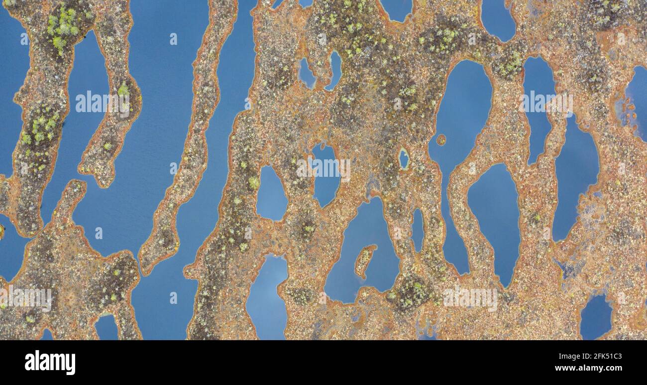 Amazing aerail wetland pattern Stock Photo - Alamy