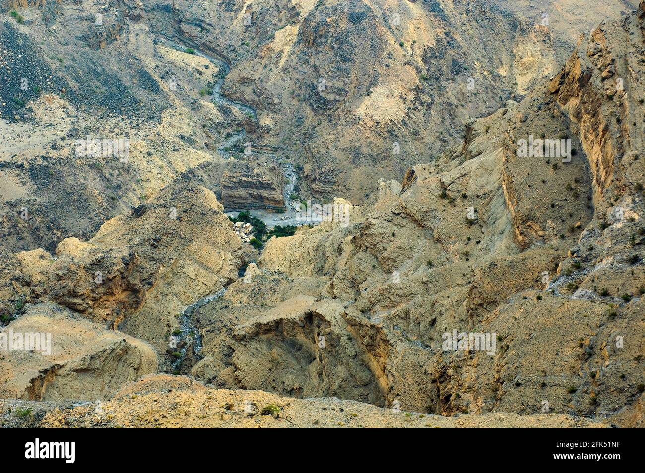 Western Asia, Arabian Peninsula, Sultanate of Oman, village in canyon ...