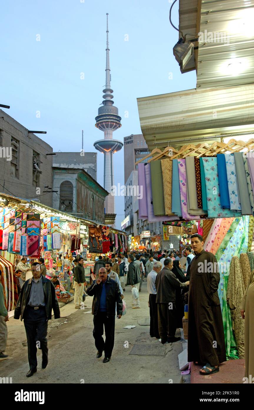 Old Souq, Market, Kuwait City, Kuwait, Arabian Peninsula Stock Photo ...