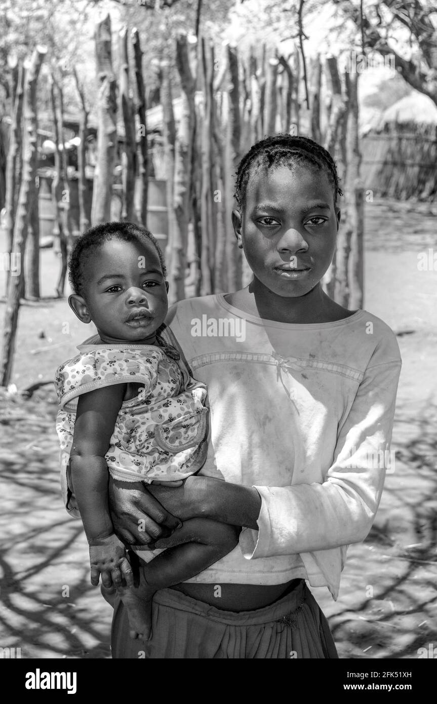 Africa, Southern-Central Africa, Zambia, Livingstone, Mukini Village ...