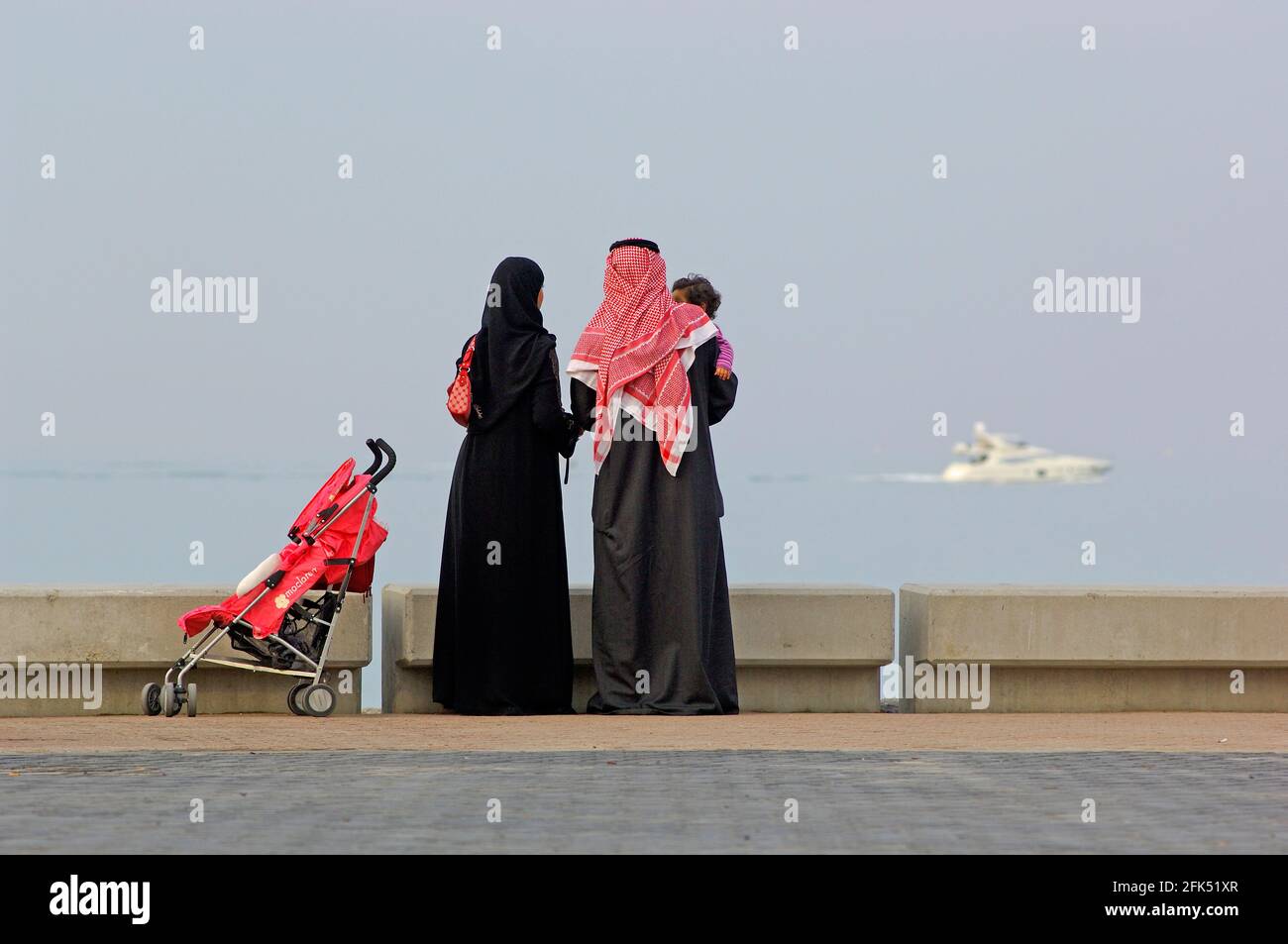 Family at Corniche, Kuwait City, Kuwait, Arabian Peninsula Stock Photo ...