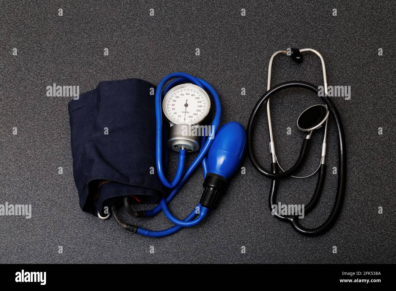 medic instruments for measuring blood pressure - stethoscope and ...
