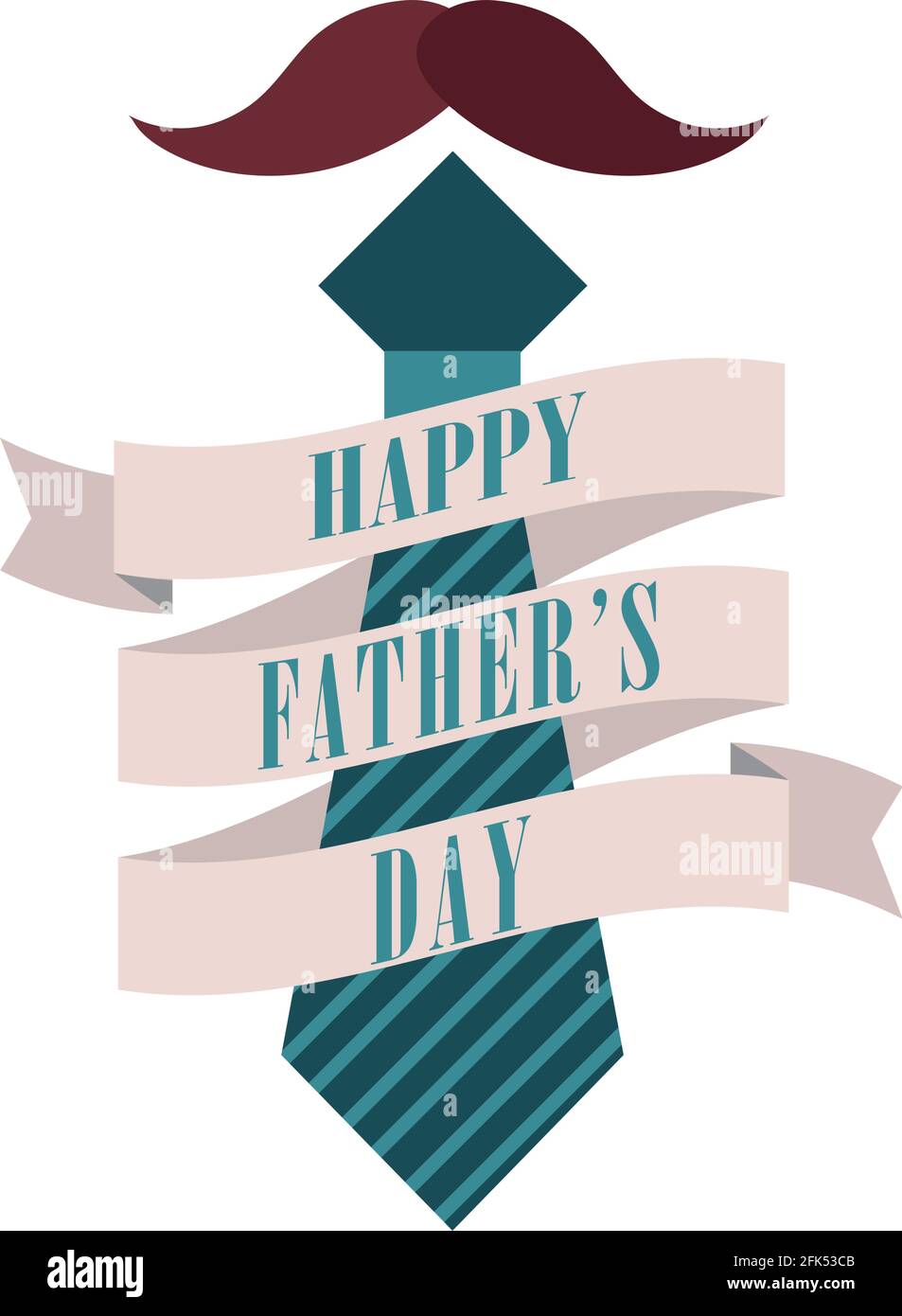happy fathers day necktie mustache card Stock Vector Image & Art - Alamy