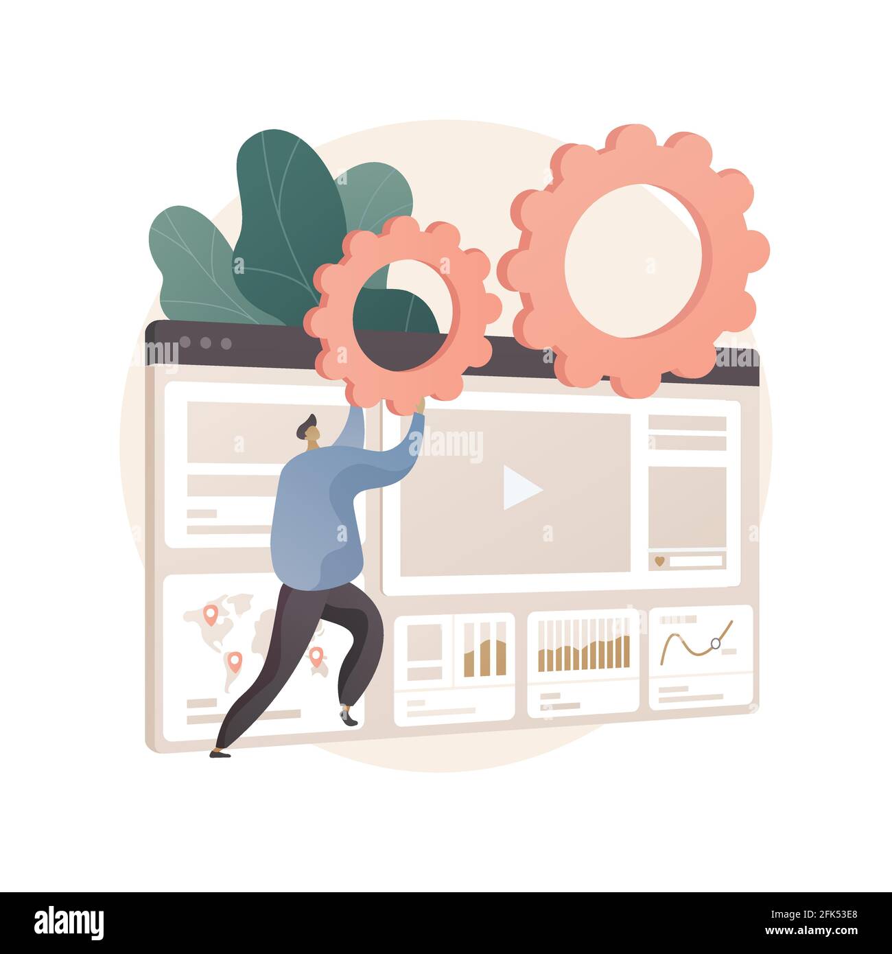Website maintenance abstract concept vector illustration Stock Vector ...
