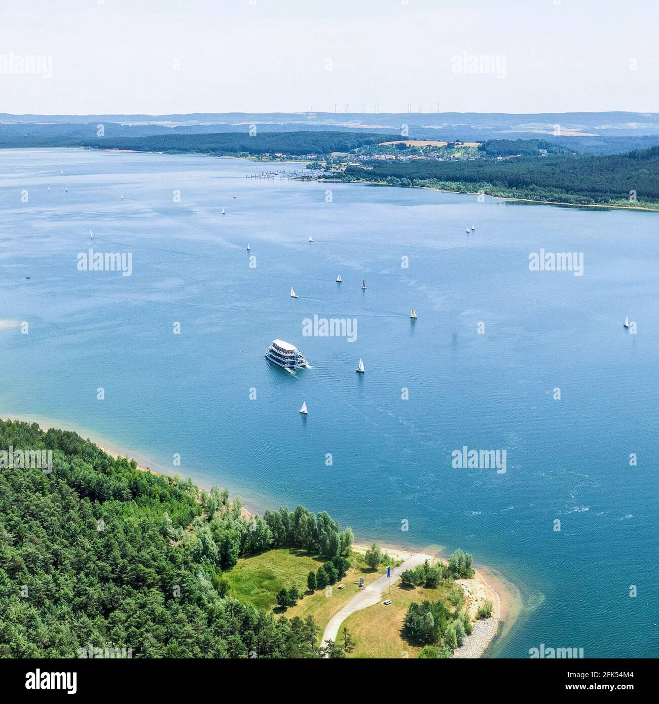 Absberg-Seespitz, Lake centre on Brombach Lake Stock Photo - Alamy