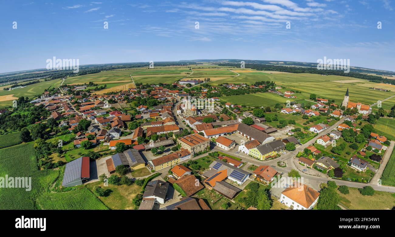 View of the pilgrimage village of Aigen am Inn Stock Photo - Alamy