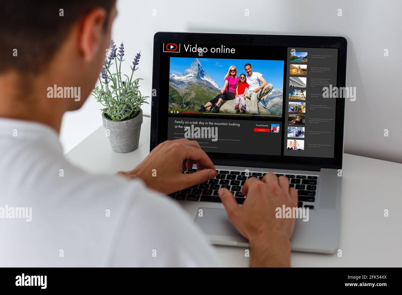 Man watching youtube video hi-res stock photography and images - Alamy