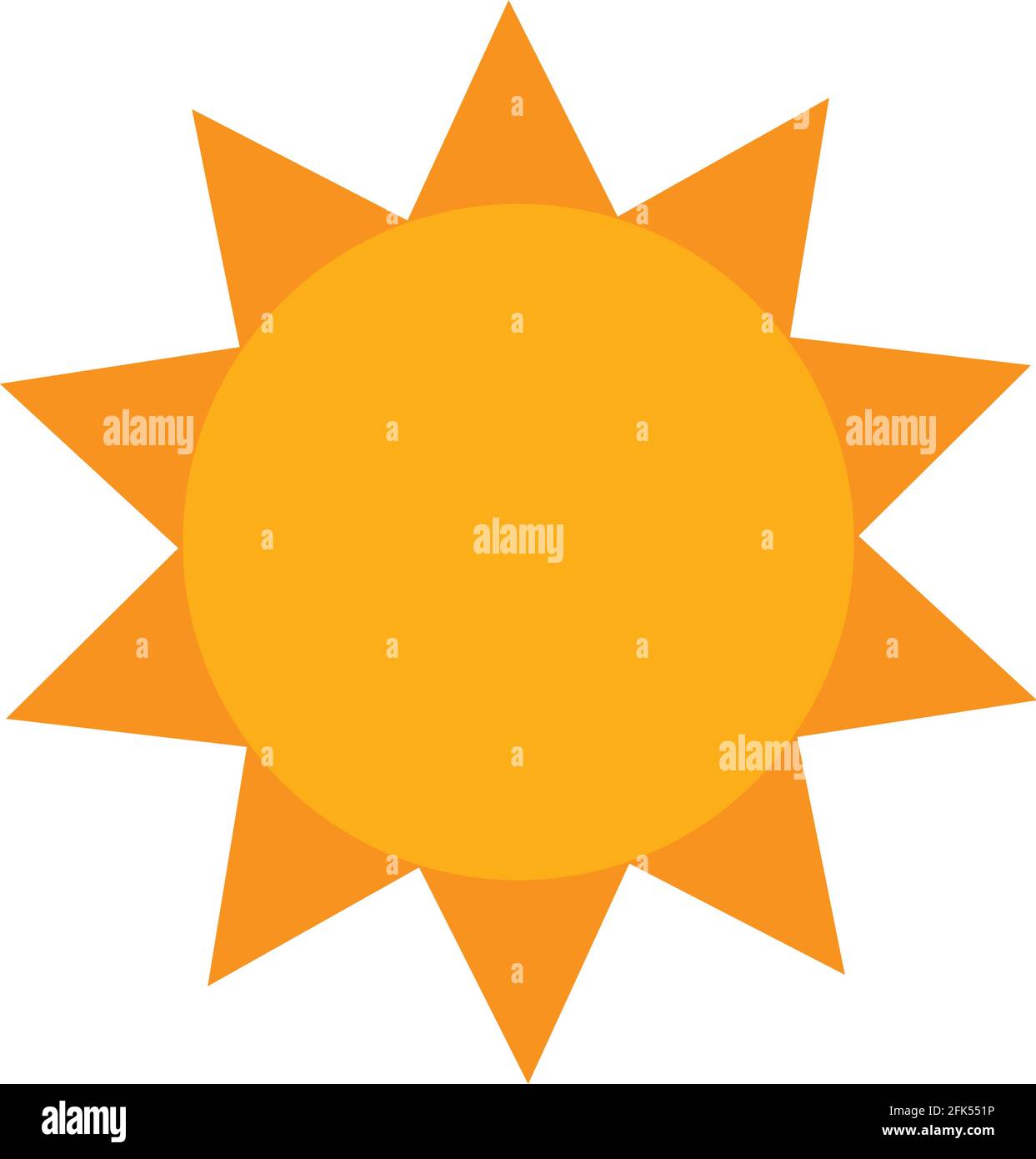 Simple sun flat vector icon isolated illustration Stock Vector Image ...