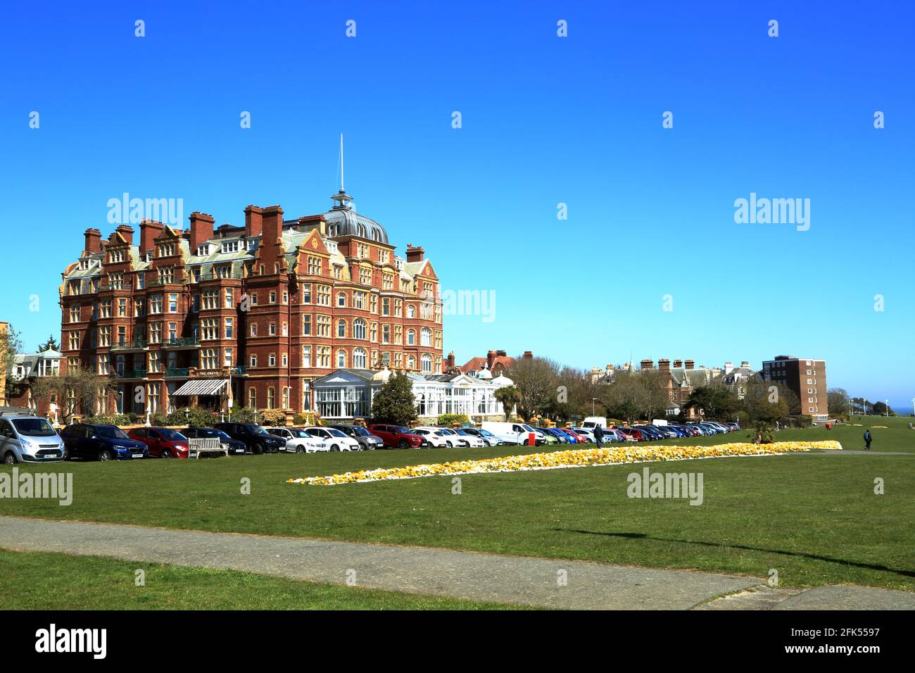 The Grand Hotel from West Cliff, Folkestone, Kent, England, United ...