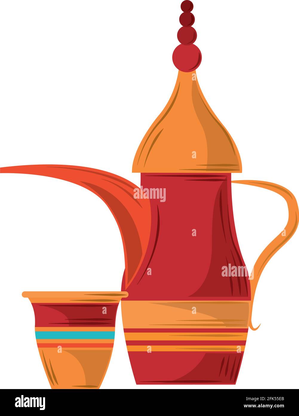 arabic jug cup isolated style Stock Vector Image & Art - Alamy